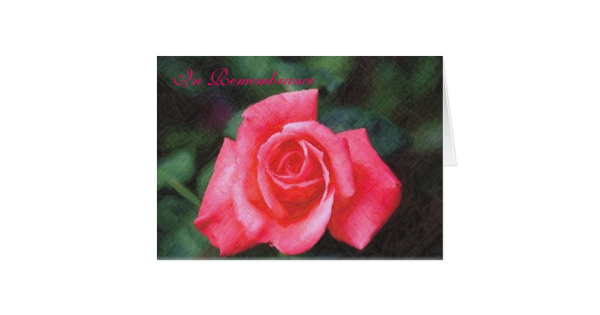 RoseCustom1, In Remembrance Card | Zazzle.com