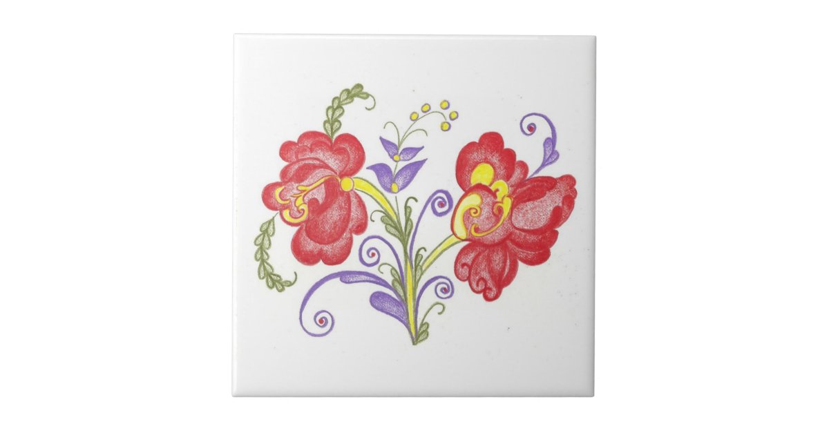 Rosemal Tile | Zazzle