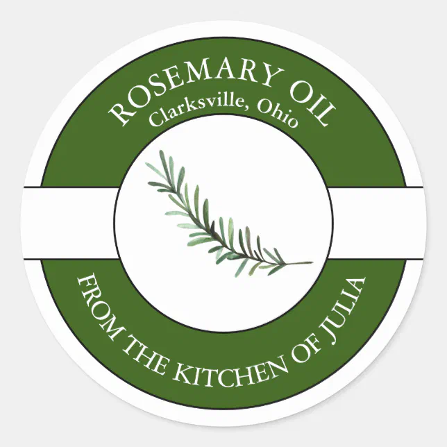 Rosemary Oil Label | Zazzle