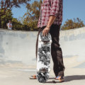 Roses and Moths - Black Skateboard | Zazzle