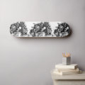 Roses and Moths - Black Skateboard | Zazzle