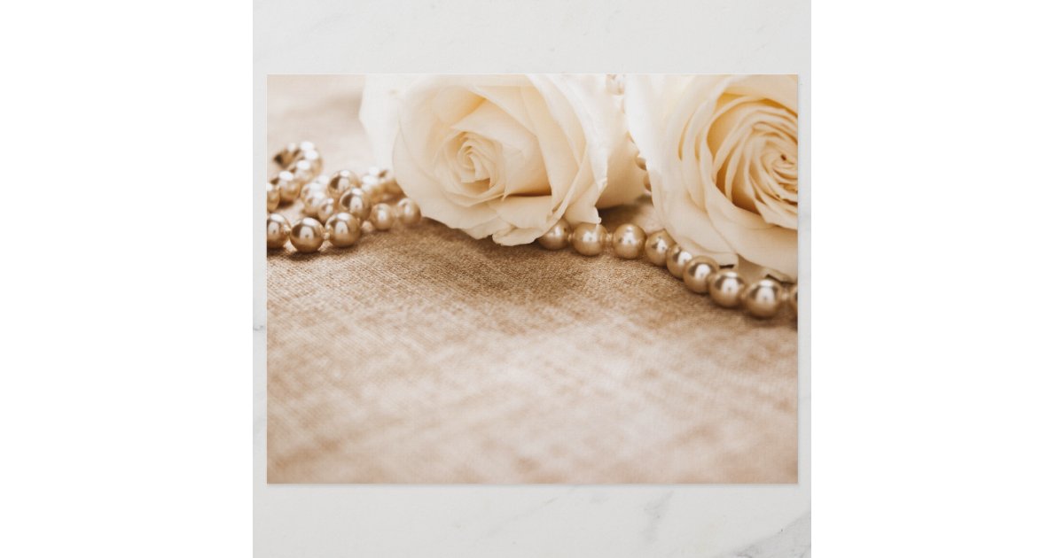 Roses and Pearls Flyer | Zazzle