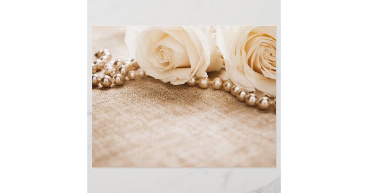 Roses and Pearls Flyer | Zazzle