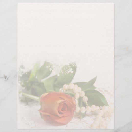 Roses and Pearls Letterhead | Zazzle.com