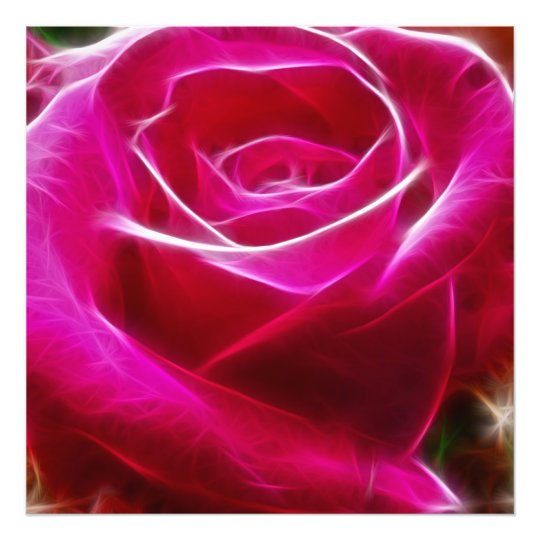 Roses Are Neon Pink Artistic & Unique Photo Print | Zazzle.com