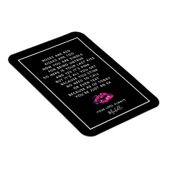 Roses Are Red Boyfriend Break Up Poem Personalized Magnet | Zazzle