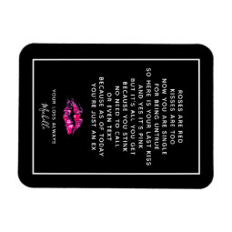 Roses Are Red Boyfriend Break Up Poem Personalized Magnet | Zazzle