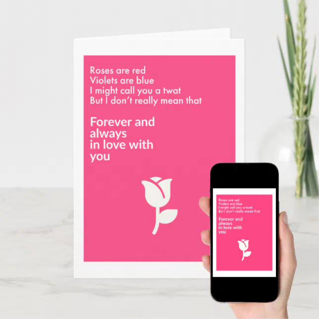 Roses are red... Greeting card | Zazzle