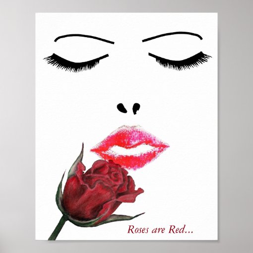 Roses are Red Picture Poster | Zazzle