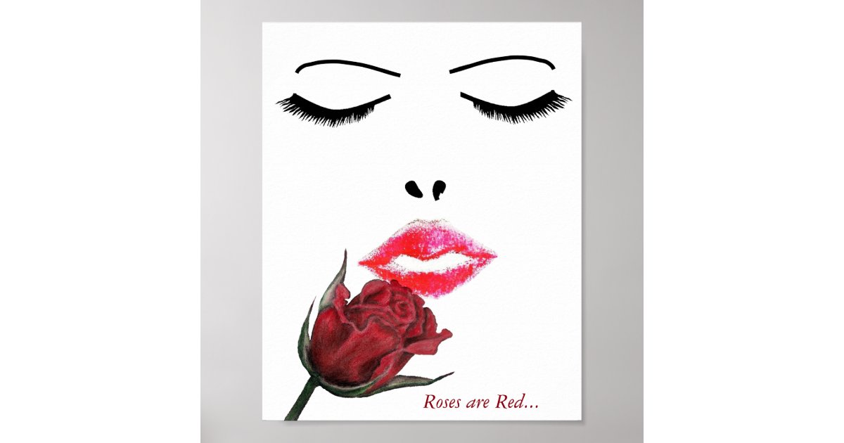 Roses are Red Picture Poster | Zazzle