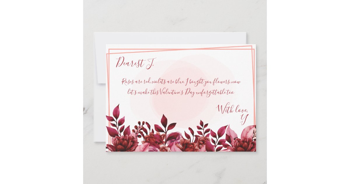 Roses are red Valentine's Day Card | Zazzle