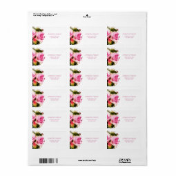 Roses Bouquet Floral Art Flowers Elegant Address Label | Zazzle