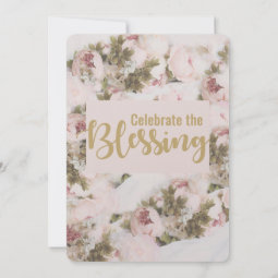 Roses - Celebrate the Blessing Invitation | Zazzle