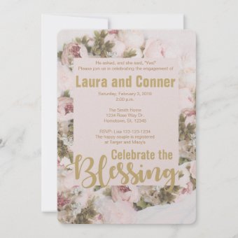 Roses - Celebrate the Blessing Invitation | Zazzle
