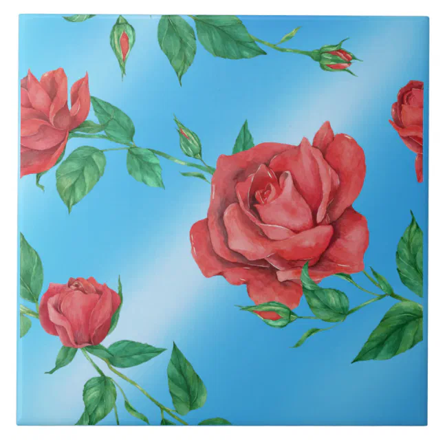 Roses Ceramic Tile | Zazzle