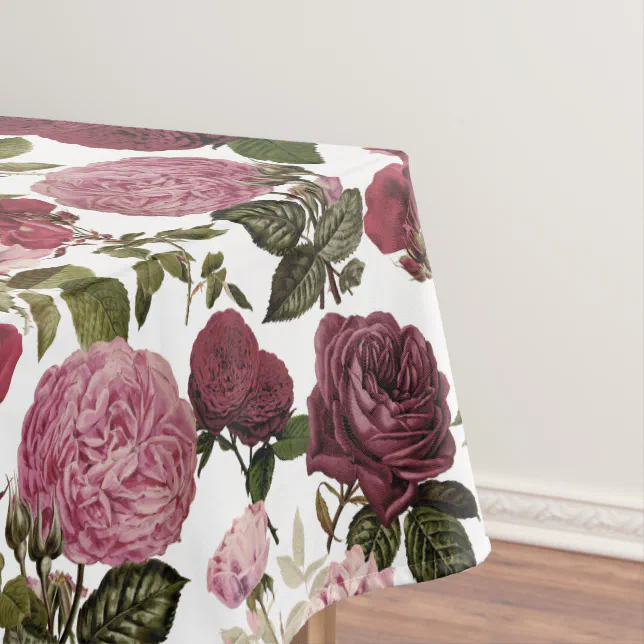 Roses From The Garden Tablecloth | Zazzle