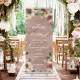 Rosewood Cottagecore Watercolor Wedding Welcome Retractable Banner | Zazzle
