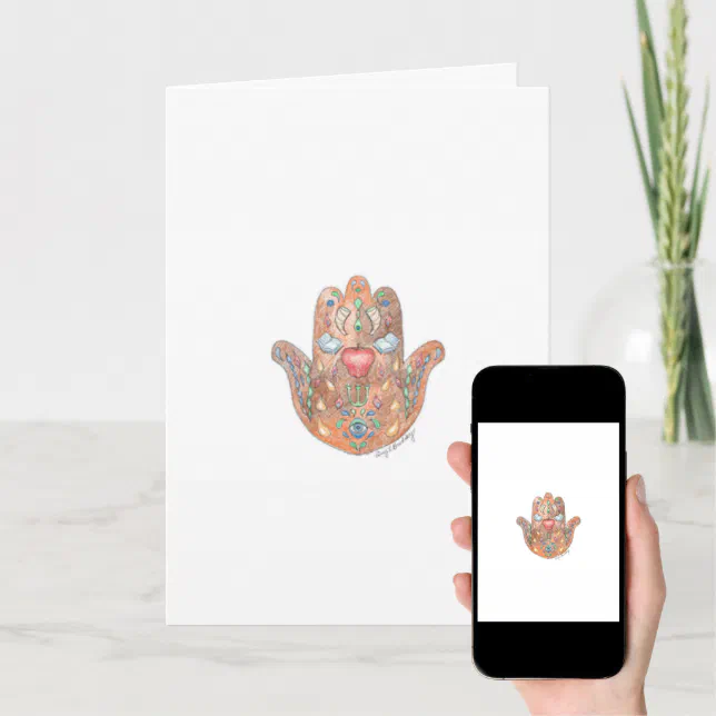 Rosh Hashana Hamsa Card | Zazzle