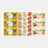 Rosh Hashanah Jewish New Year Holiday KOSHER FOOD Kids' Labels | Zazzle