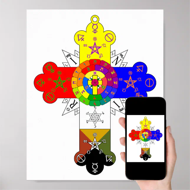 Rosicrucian Rose Cross Lamen Poster | Zazzle