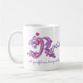 Rosie name meaning doodle flowers and hearts mug | Zazzle