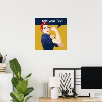 Rosie Riveter Strong Woman Poster | Zazzle