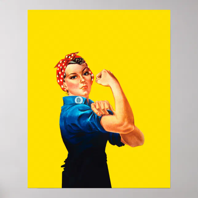 Rosie The Riveter Retro Style Icon Poster | Zazzle