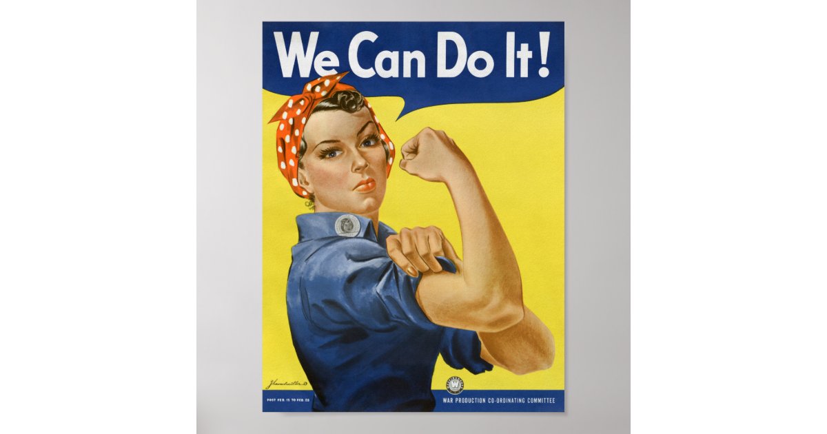 Rosie the Riveter Unedited Vintage Photos Old Aest Poster | Zazzle