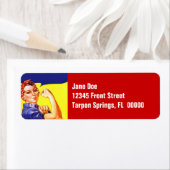 Rosie The Riveter Vintage Fun Return Address Label | Zazzle