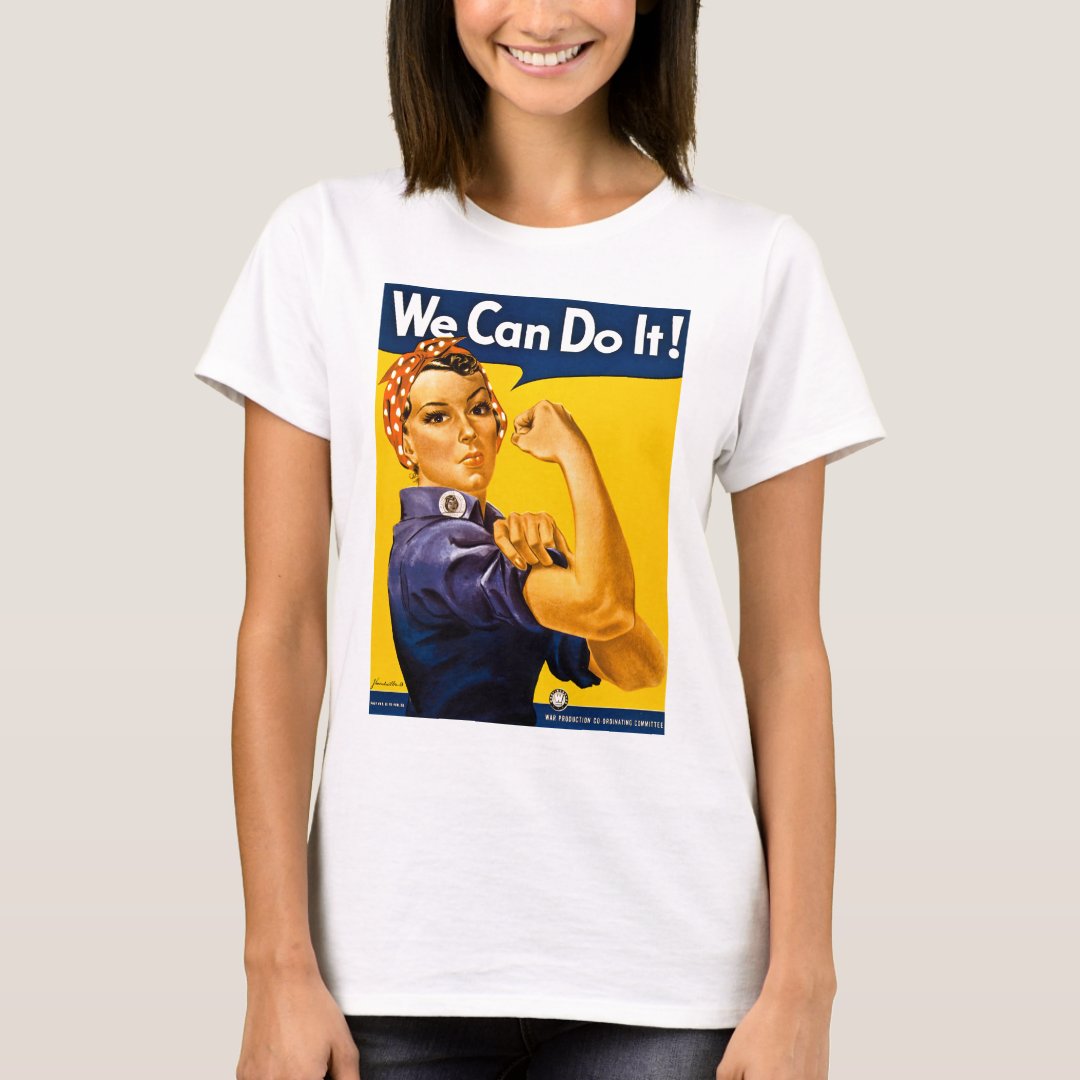 Rosie the Riveter We Can Do It Vintage T-Shirt | Zazzle