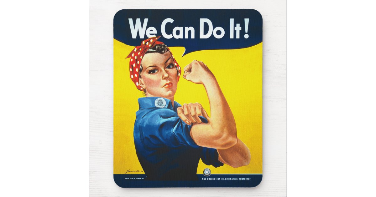Rosie the Riveter We Can Do It World War Two Mouse Pad | Zazzle