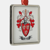 Ross Family Crest Coat of Arms Metal Ornament | Zazzle