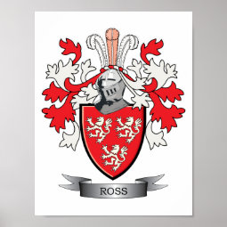 Ross Family Crest Coat of Arms Poster | Zazzle