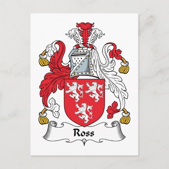 Ross Family Crest Postcard | Zazzle.com