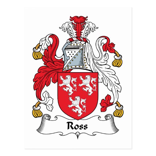 Ross Family Crest Postcard | Zazzle.com