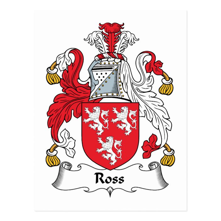 Ross Family Crest Postcard | Zazzle.com