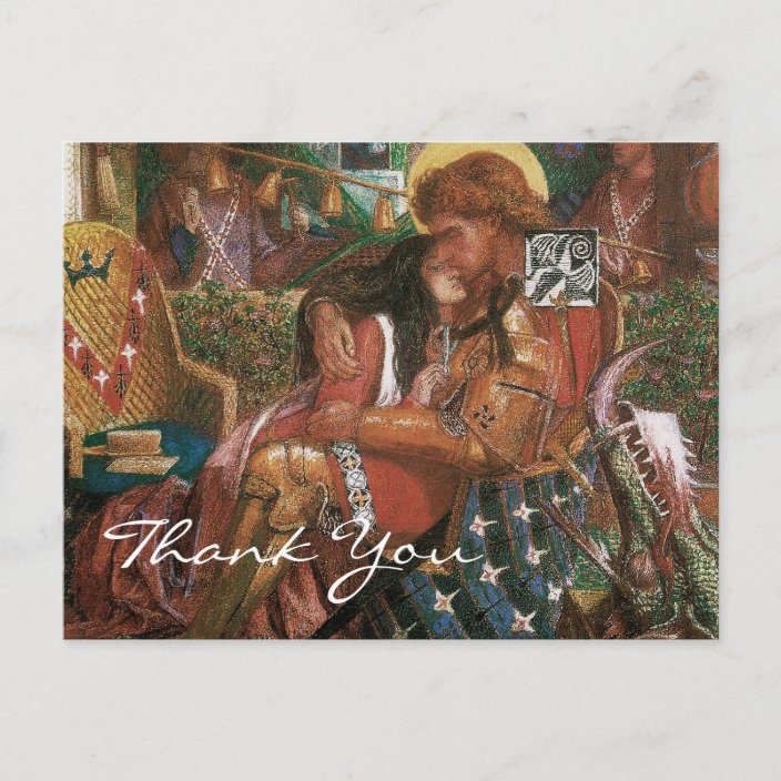 Rossetti's Wedding of St George and Princess Sabra Postcard | Zazzle.com
