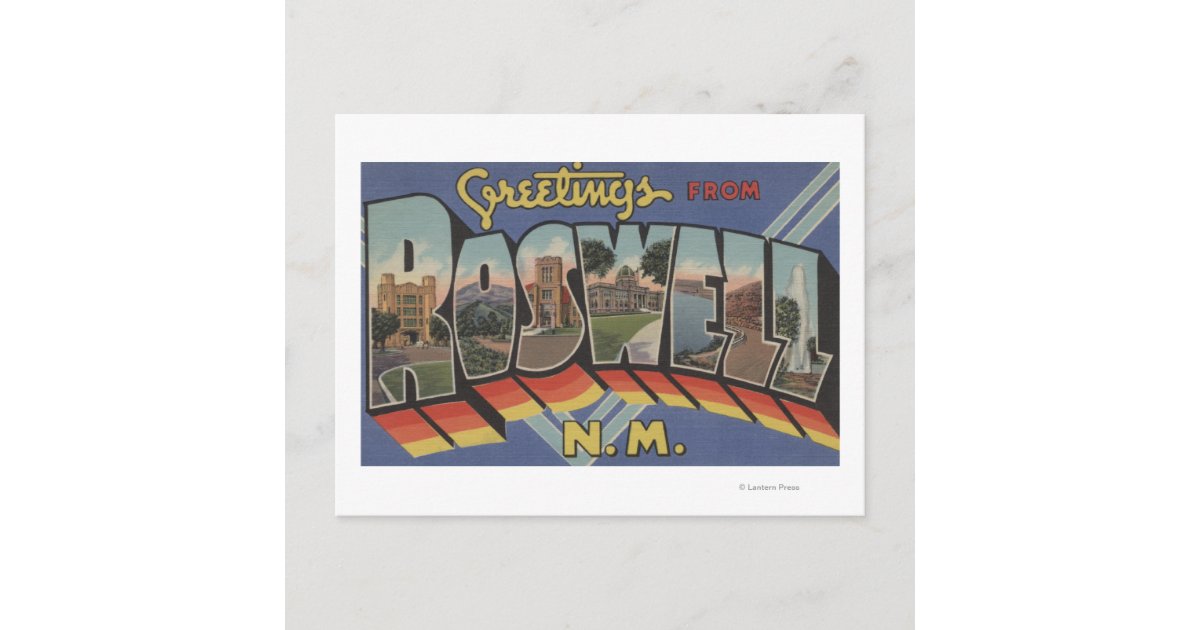 Roswell, New Mexico - Large Letter Scenes Postcard | Zazzle