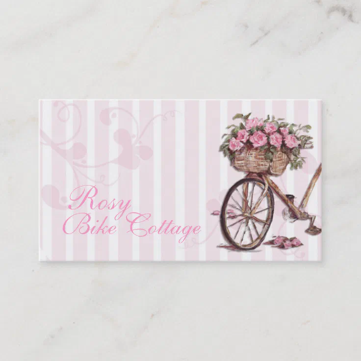 Rosy Bike Business Cards | Zazzle