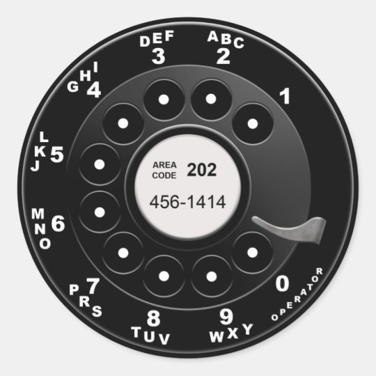 Rotary Phone Dial Classic Round Sticker | Zazzle.com