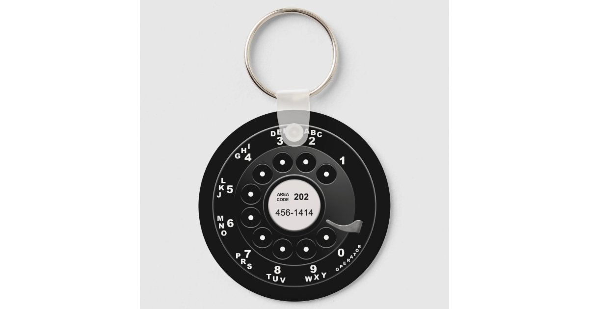 Rotary Phone Dial Keychain | Zazzle