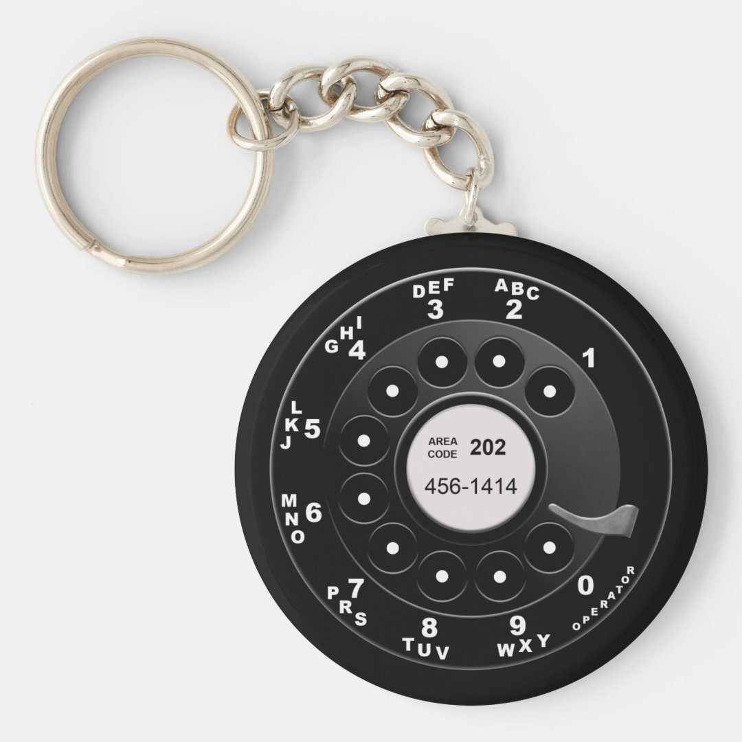 Rotary Phone Dial Keychain | Zazzle