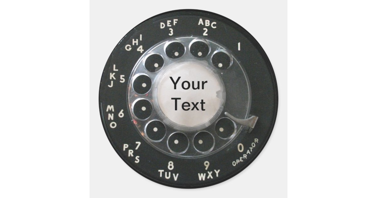 Rotary Phone Dial Stickers | Zazzle