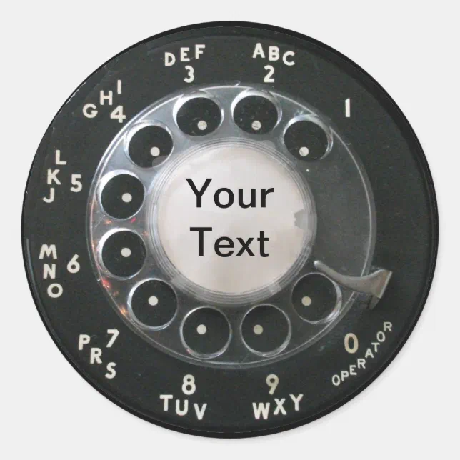 Rotary Phone Dial Stickers | Zazzle