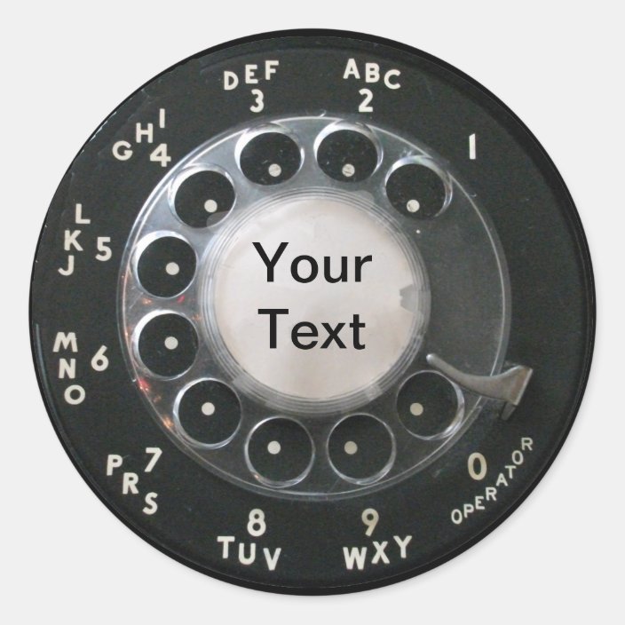 Rotary Phone Dial Stickers | Zazzle