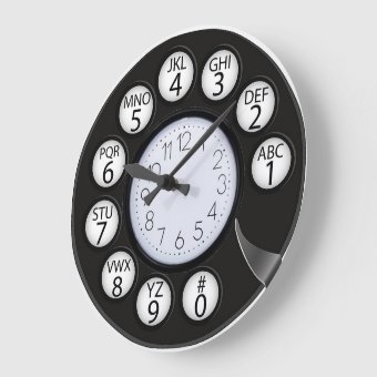 rotary phone dial wall clock | Zazzle