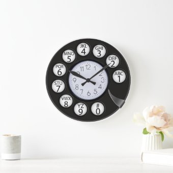rotary phone dial wall clock | Zazzle