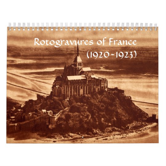 Rotogravures France Sepia Paris 1920s Historical Calendar | Zazzle.com