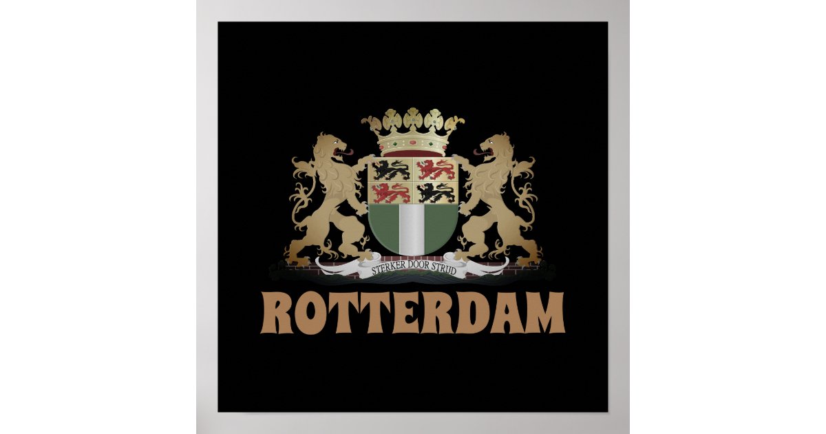 Rotterdam coat of arms, Netherlands Poster | Zazzle