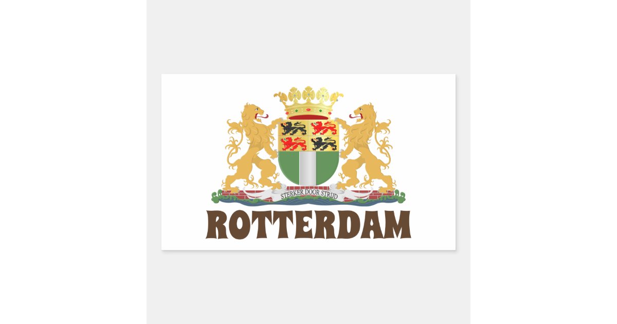 Rotterdam coat of arms, Netherlands Rectangular Sticker | Zazzle